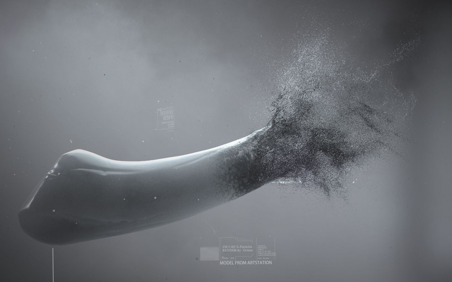 C4D 物体消散制作过程1(动态部分)