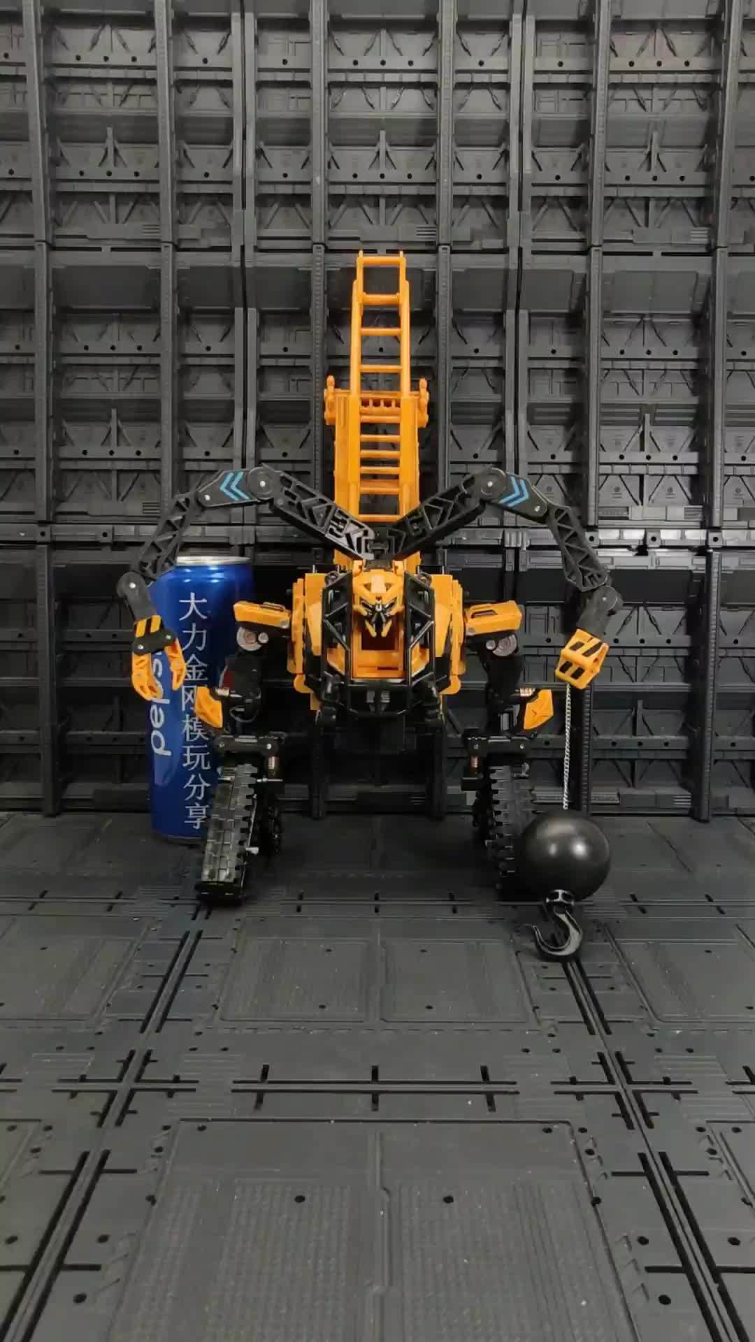 MT放大版高塔,挖地虎成员,大力神手臂,变形为桅杆式起重机