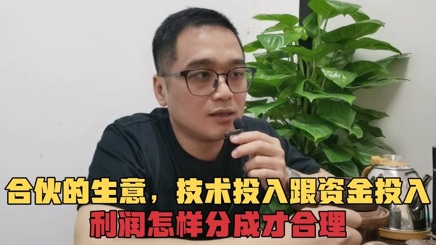 合伙的生意,技术投入跟资金投入怎样分配,利润怎样分成才合理?