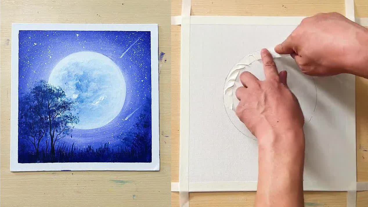 你们觉得这样画画简单吗?原来这样也可以画画,打开了我的眼界 跟着学...