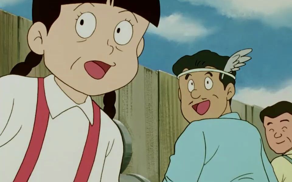 这片空地很奇怪,明明都是成年人却都玩着小学生的游戏 #动漫 #童年...