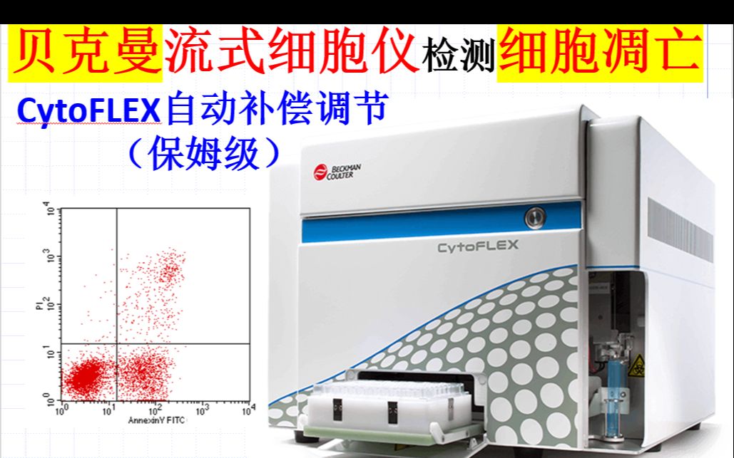 贝克曼流式细胞仪CytoFLEX细胞凋亡检测自动补偿调节