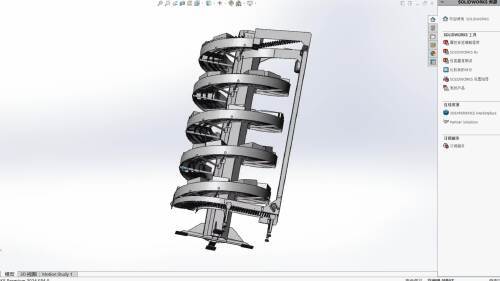 螺旋式提升机、螺旋输送机3D模型图纸