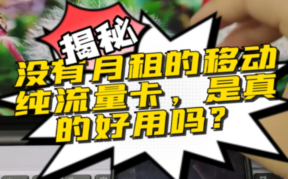 揭秘!没有月租的移动纯流量卡,是真的好用吗?