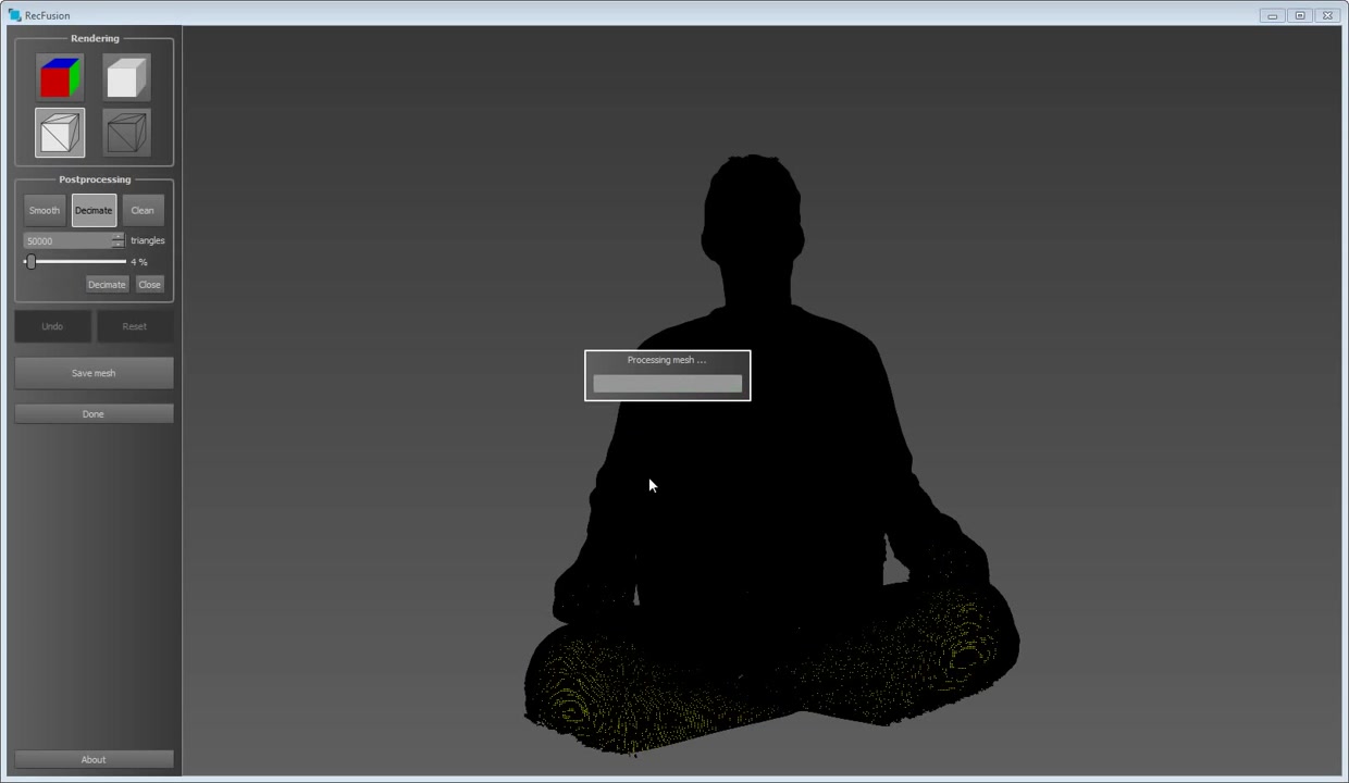 RecFusion 3D扫描建模 Reconstructing a person turning on a chair with ...