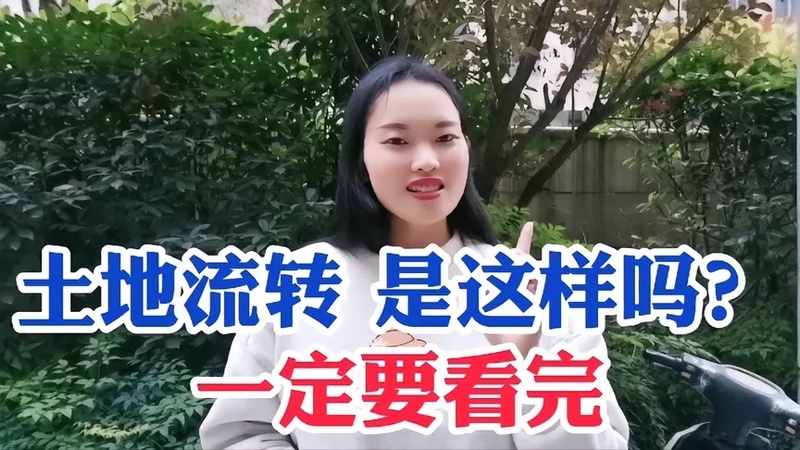 土地流转 是这样吗