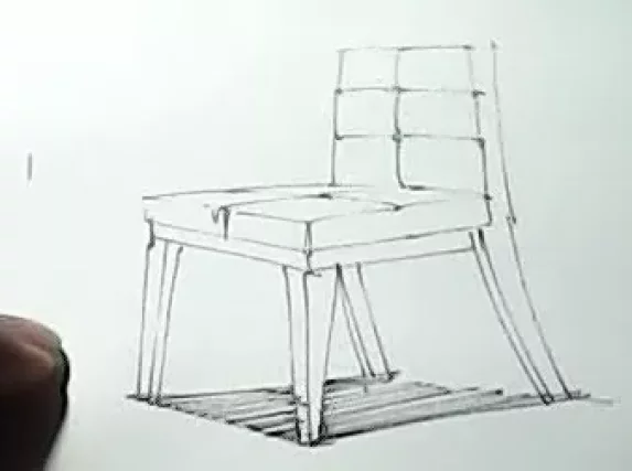 06 室内设计手绘表现技法 线描单体的练习(三)