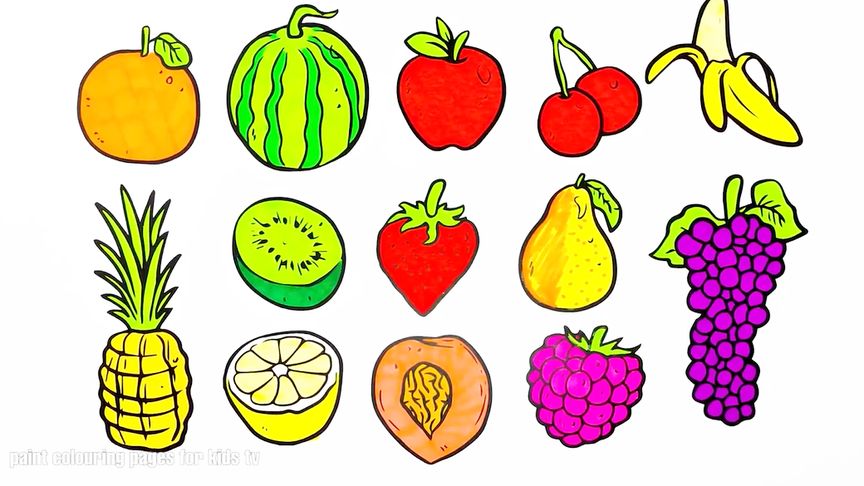 新鲜美味的水果简笔画儿歌