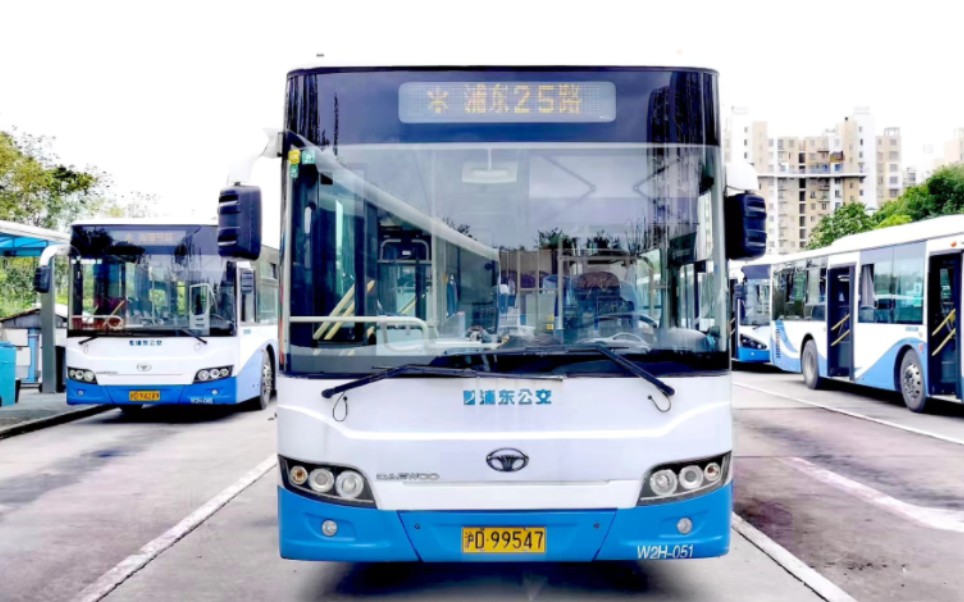 (浦东杨高)上海浦东25路公交车运行(张江地铁站往康恩路康浦路方向)...