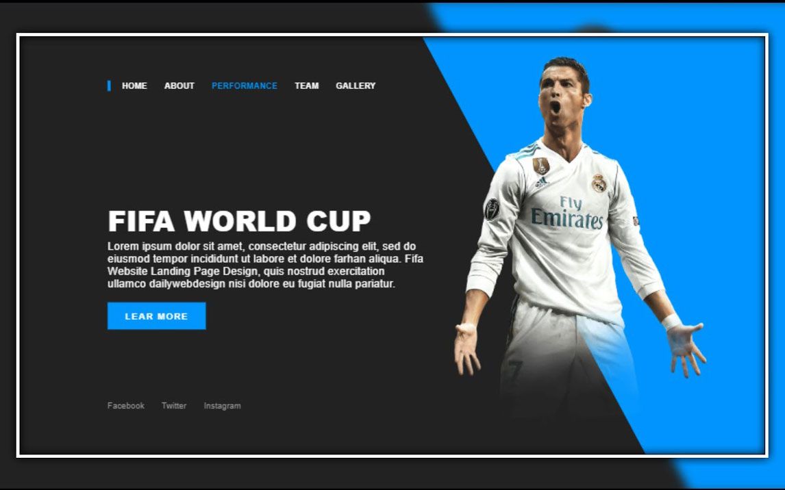 使用HTML、CSS和JS构建响应式FIFA着陆页网站