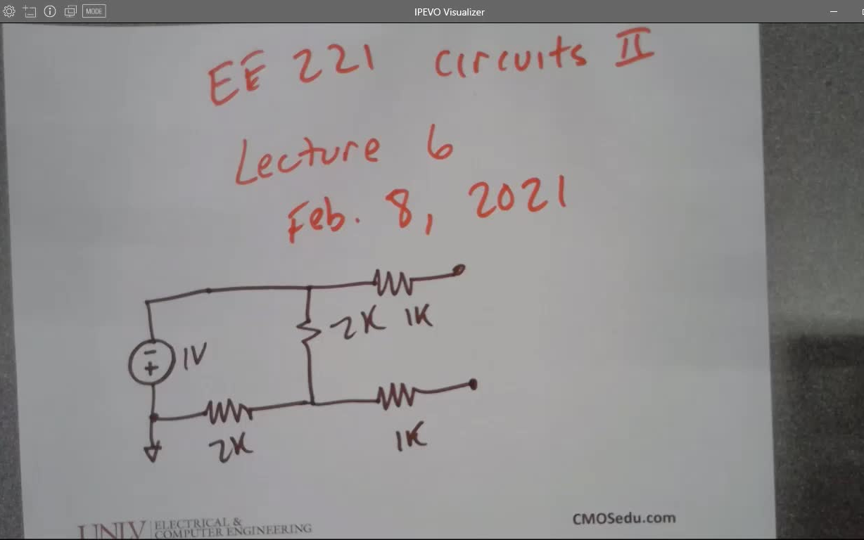 【机翻中英】Jacob Baker主讲,EE 221 Circuits II, Spring 2021, UNLV