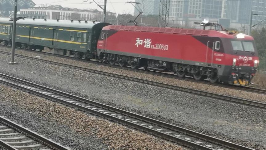 京沪线 沈阳北到上海的K187次列车出苏州站 沈局沈段HXD3D牵引