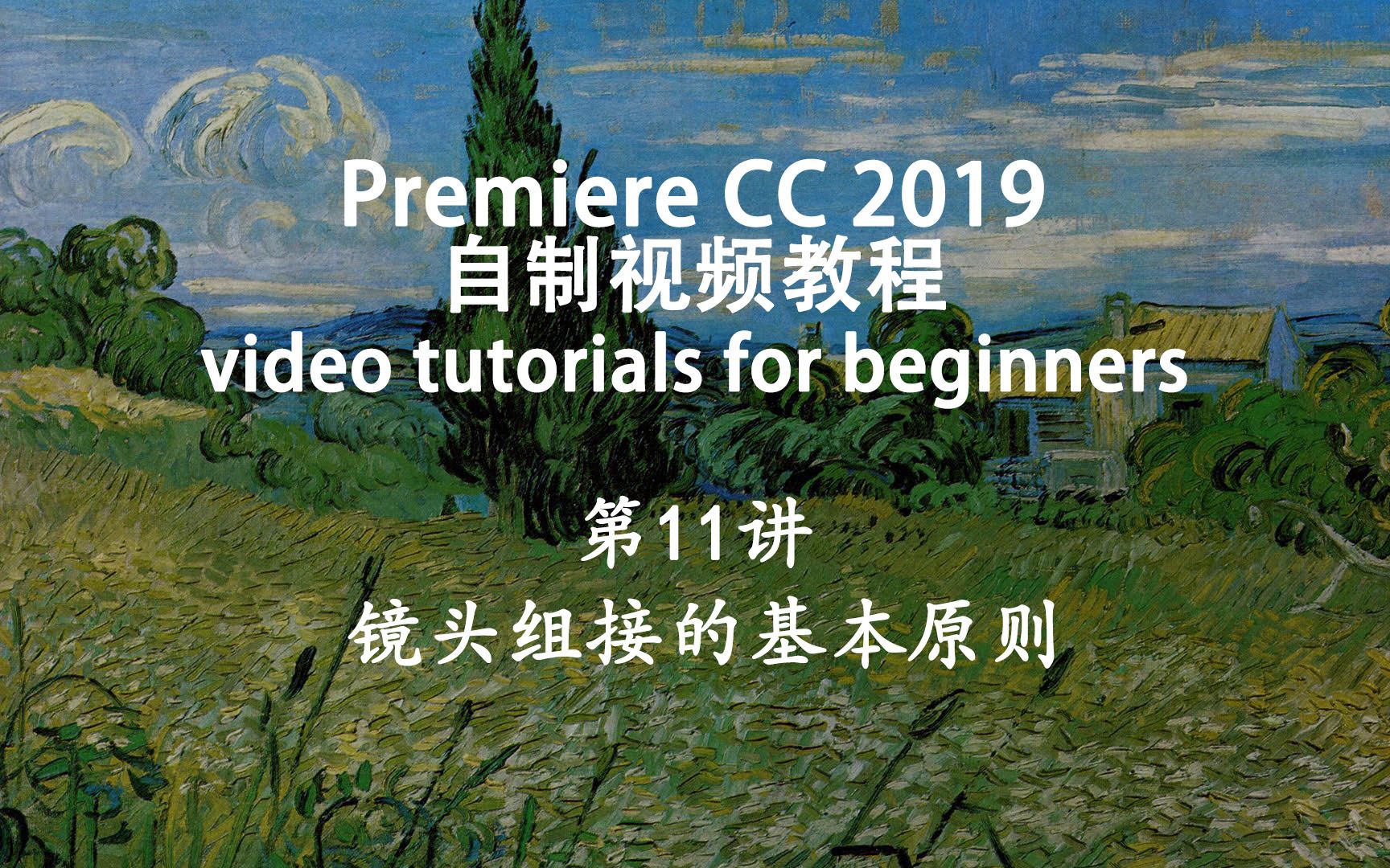 Premiere CC 2019自制视频教程 第11讲 动接动静接静:镜头组接的基本...