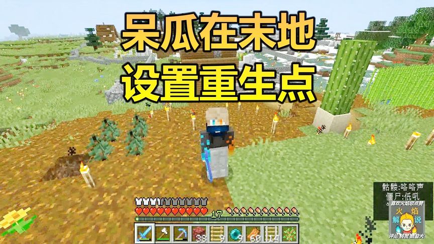 火焰解说 我的世界 1.14纯生存 6929 呆瓜在末地设置重生点
