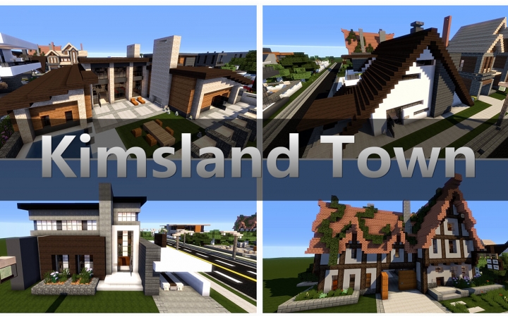 【我的世界建筑】存档发布 - Kimsland Town【MaxKim】