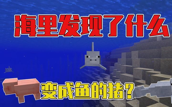 我的世界mod:MC大更新了猪怎么可以变成鱼!