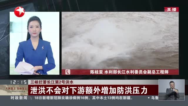 三峡拦蓄长江第2号洪水:充分调度长江流域水库群 减少下游防洪压力