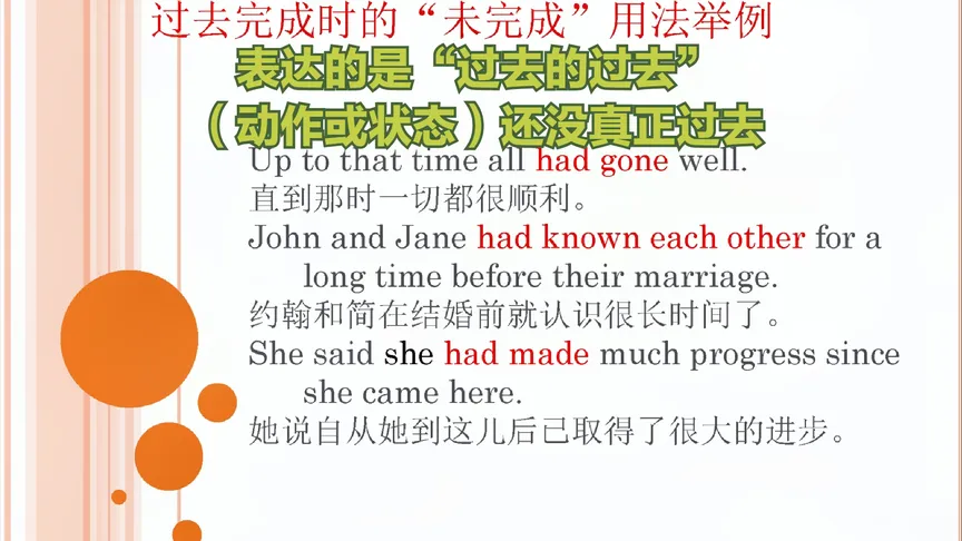 英语语法讲解-过去完成时的“未完成”用法