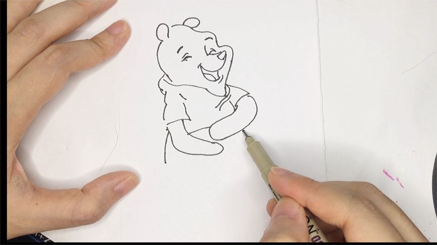 简笔画熊,两分钟画开心的熊宝宝