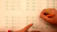小朋友做100以内加减法题