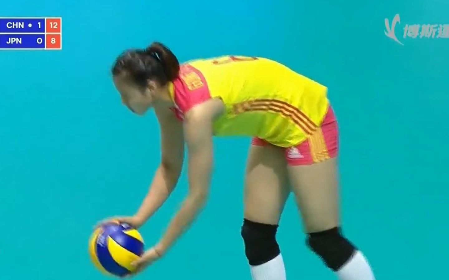 全能主攻朱婷连续三板精彩防守:2018年世界女排联赛香港站中国女排3...