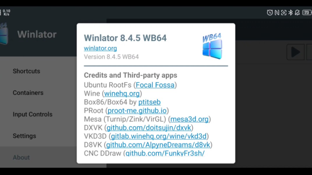 国外最新修改版winlator-8.4.5-r版本,测试流畅度提升,附带123链接
