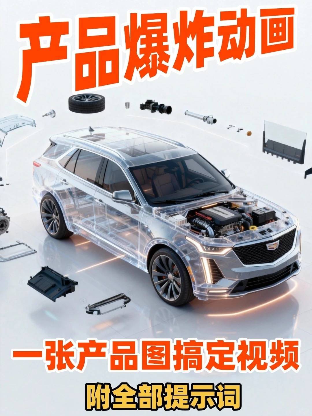 两步教会你做这种产品爆炸AI动画✨保姆级教程 这种视频真的很好做,...