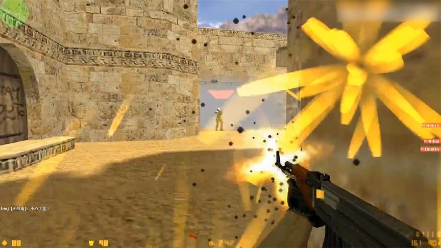 当CS所有武器伤害减少99%+百倍射速+无限子弹+无后座之后!