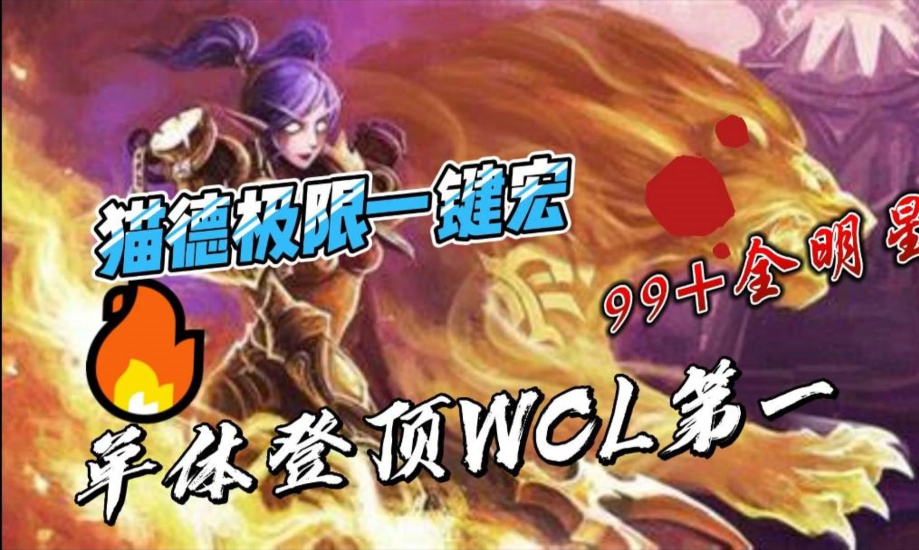 魔兽WLK猫德用AHK一键宏如何打出断层DPS,WCL冲榜100分金边...