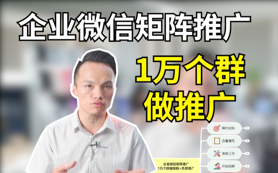 企业微信矩阵推广,如何加1万个群来做爆粉炸群推广!