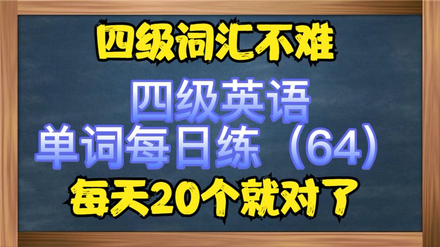 大学英语四级词汇(64)