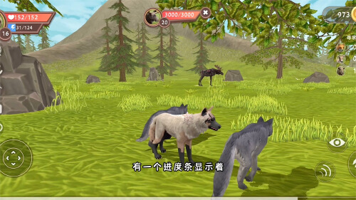 狼模拟器再次挑战旅行驼鹿,移动速度跟不上