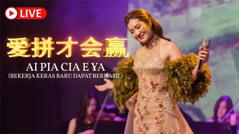 印度尼西亚女歌手黄家美演唱经典歌曲《爱拼才会赢》