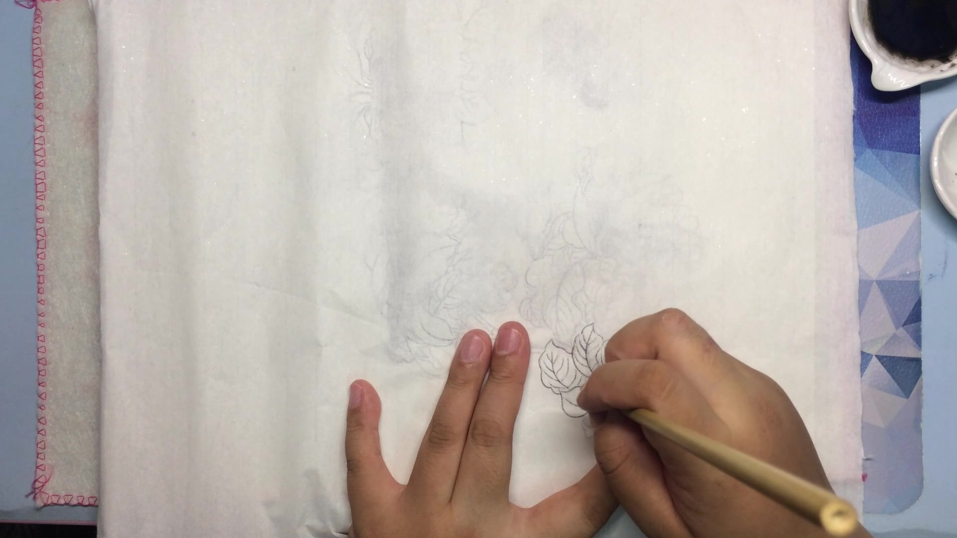第一次画的白描稿子