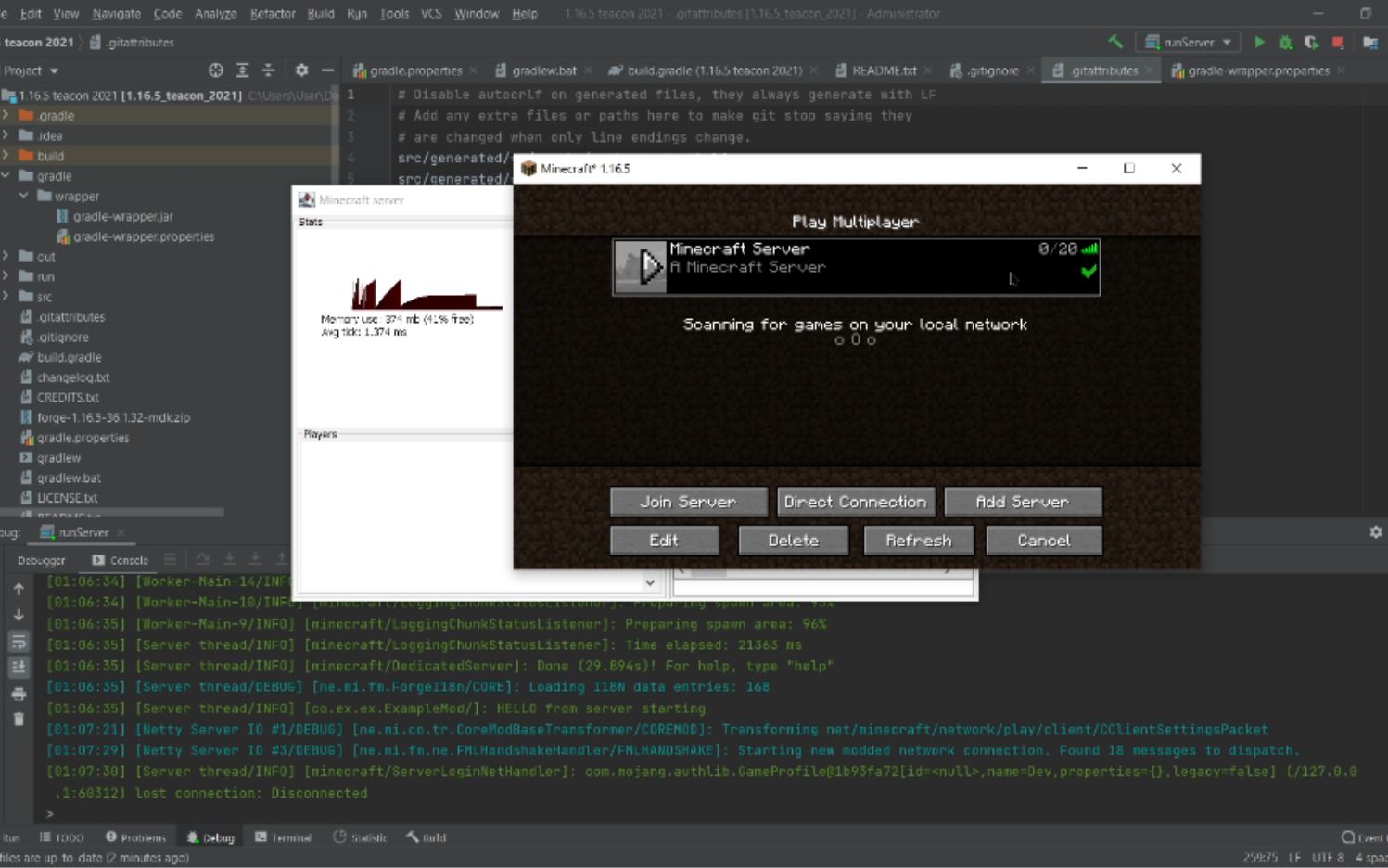 我的世界 1.16.5 forge 模组开发教程 1. 环境搭配