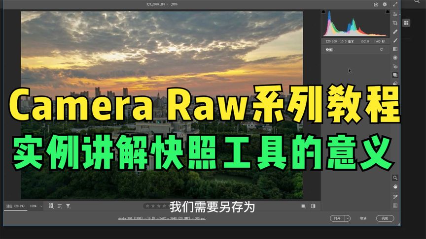 Camera Raw系列教程,ACR快照工具功能,实例讲解快照工具的意义