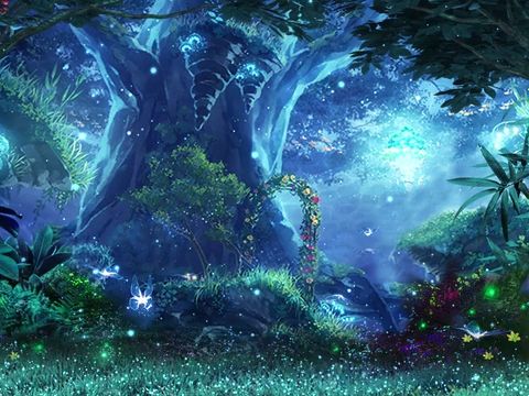 jfx385童话森林梦幻场景4K背景循环儿童节目LED视频素材高清动态