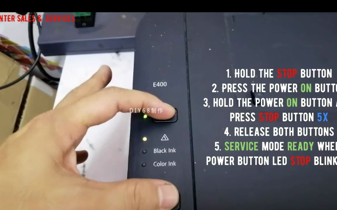 -如何进入佳能E400打印机的e418维修模式或E500维护模式