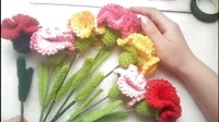 【向日葵手作坊】钩针 花朵 康乃馨 花卉 毛线编织 零基础教程