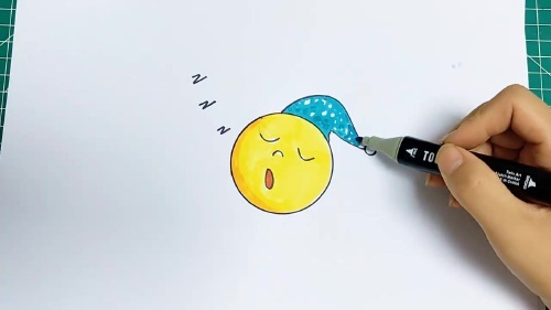 和爸爸比赛画月亮,创意简笔画,儿童画,少儿创意美术,简笔画