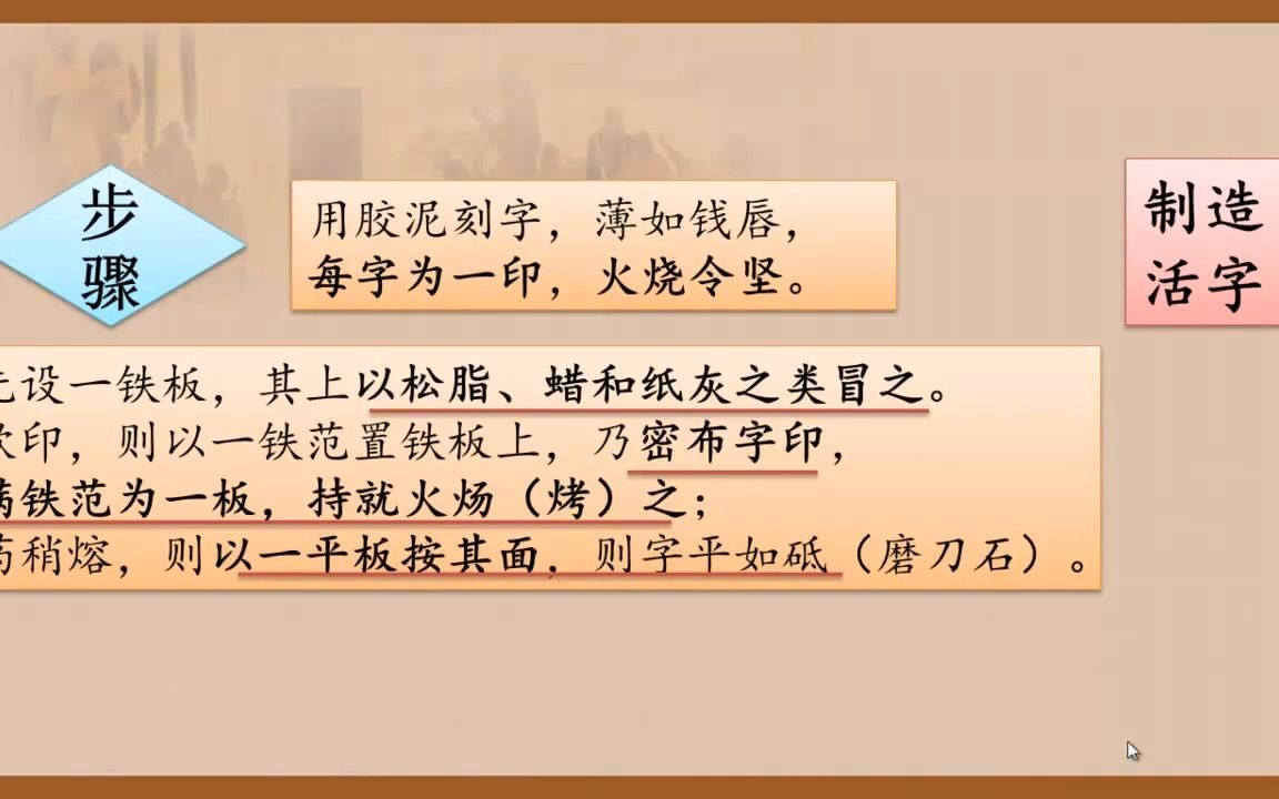 活字印刷术的发明【微课】