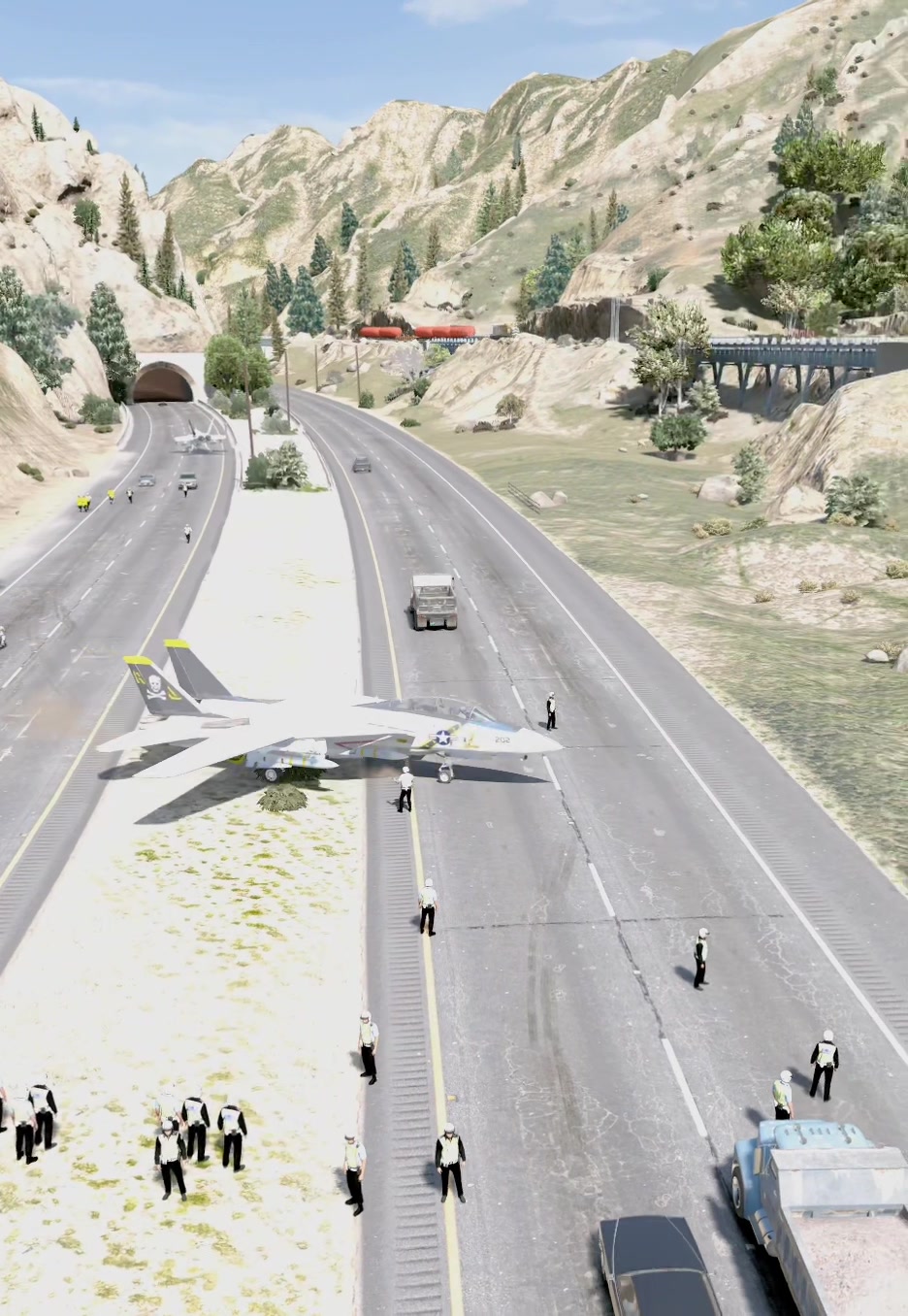 开飞机高速公路调头 #第一视角 #原创视频 #技术流 #专业动作请勿...