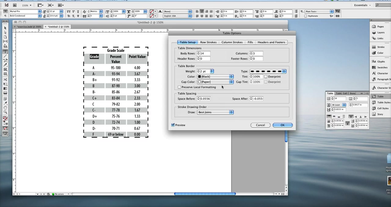 ...搬运】InDesign单元格样式和表格样式 | Amazon KDP笔记本内页设计