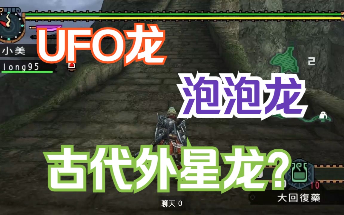 PPSSPP 模拟器怪物猎人P2G 双人联机浮岳龙 听说它还叫泡泡龙