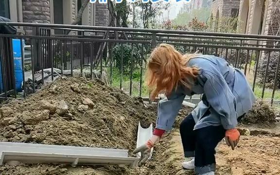 ...水沟盖板,不用老师傅,自己也能动手干排水沟盖板排水沟 庭院设计...