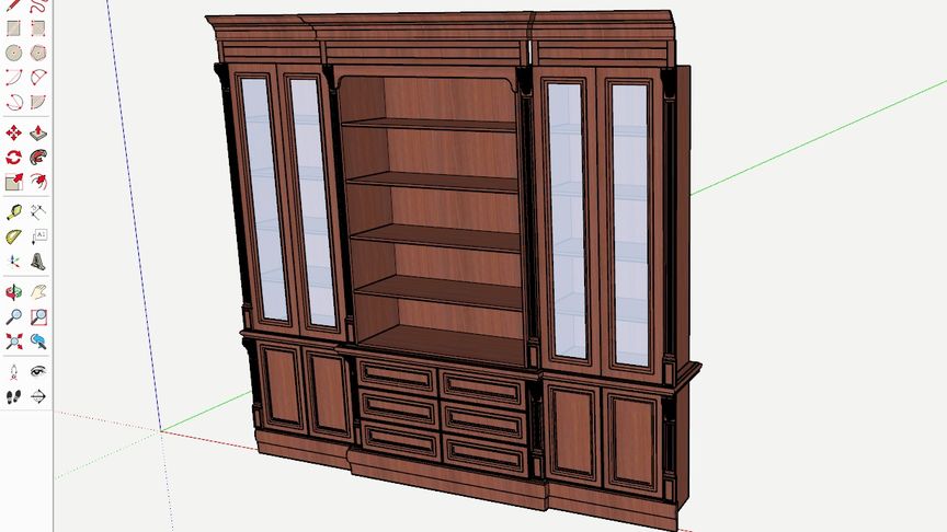 有屋-欧式柜体画法 全屋定制 拆单 家具 草图大师SU酷家乐 三维家