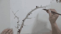 中国画: 小幅梅花画法技巧, 简单易学, 适合初学者