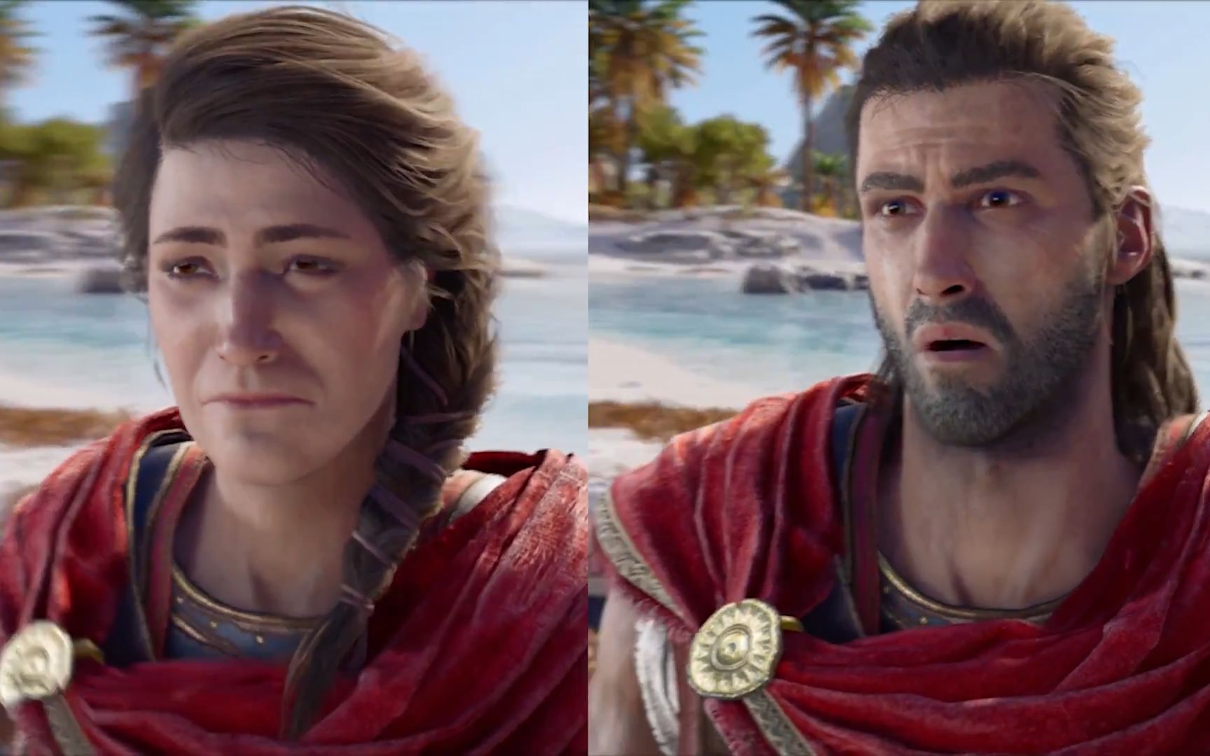 【IGN】《刺客信条:奥德赛》同剧情男女主角对比