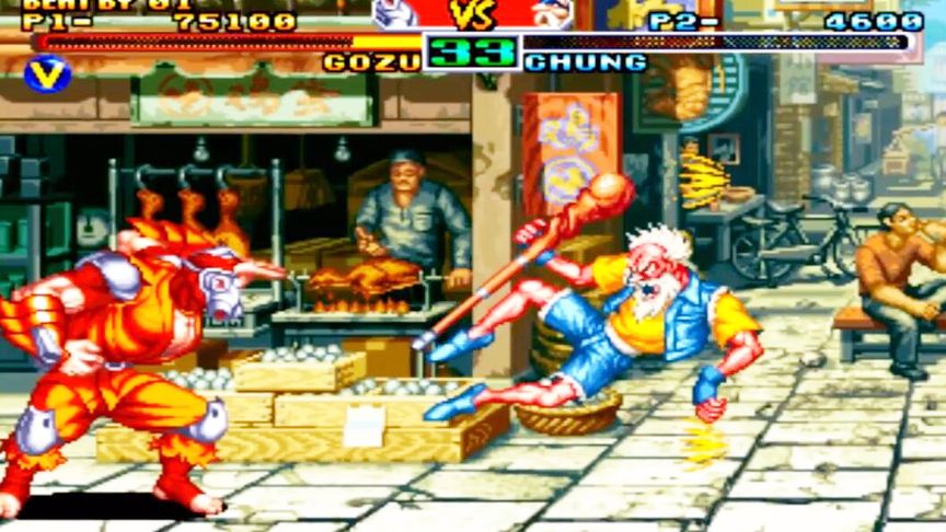 街机最恶趣味的格斗游戏,连90岁老头都有爆衣效果?