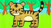 儿童绘画简笔画:画只老虎超可爱